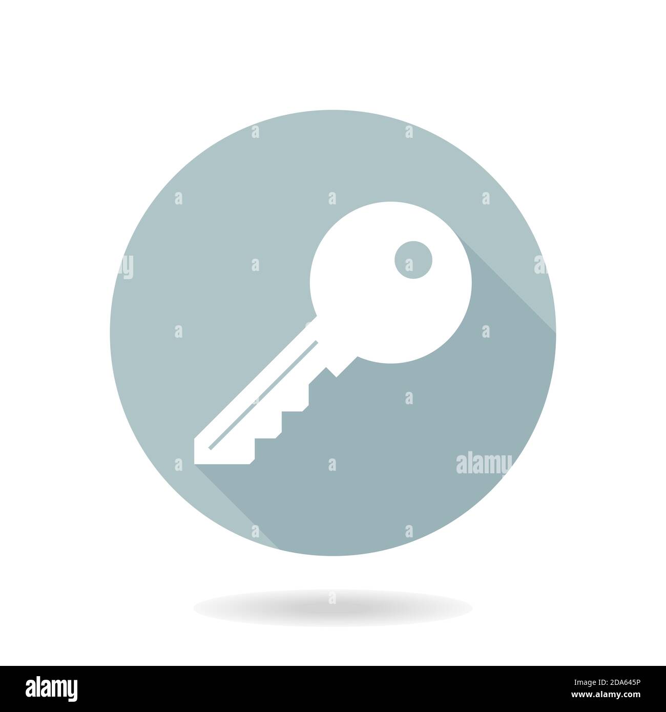 Vector Key Flat Icon Stock Vector Image & Art - Alamy