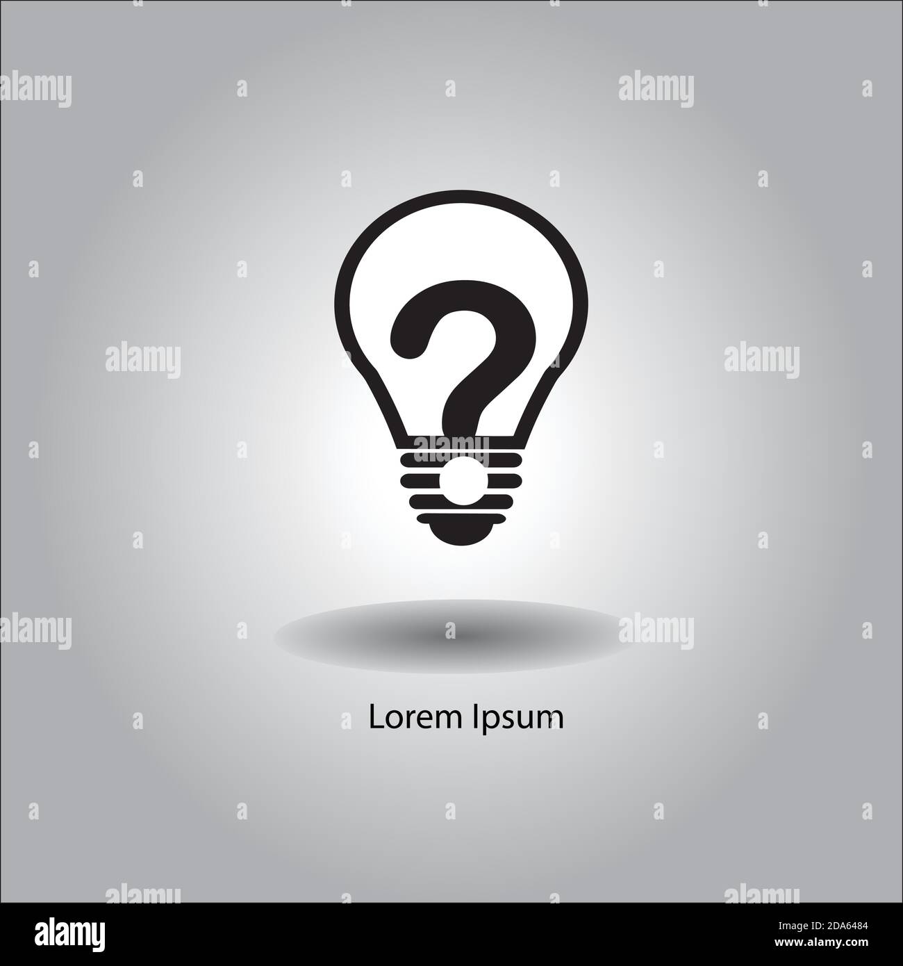 illustration vector bulb with question mark inside Stock Vector Image ...