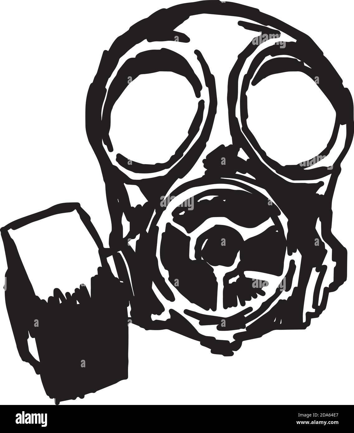 illustration vector doodle hand drawn of sketch Gas mask Stock Vector ...