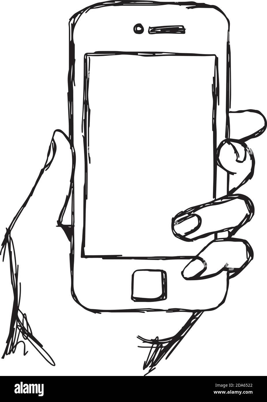 illustration vector doodle hand drawn sketch of human hand using or ...