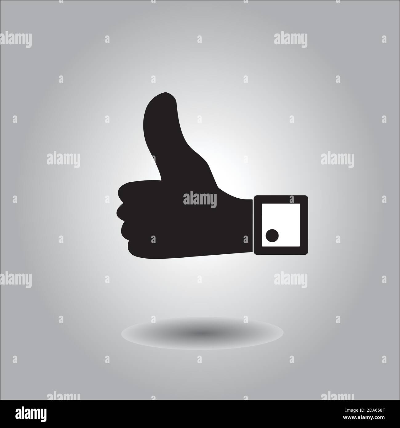 outline of the hand showing very big thumbs up sign Stock Vector Image ...