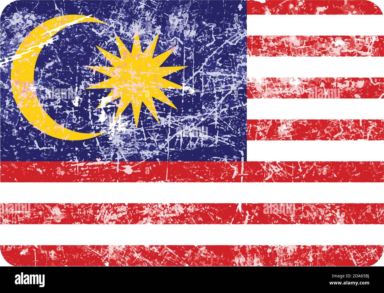 illustration vector grunge stamp flag of Malaysia country Stock Vector ...
