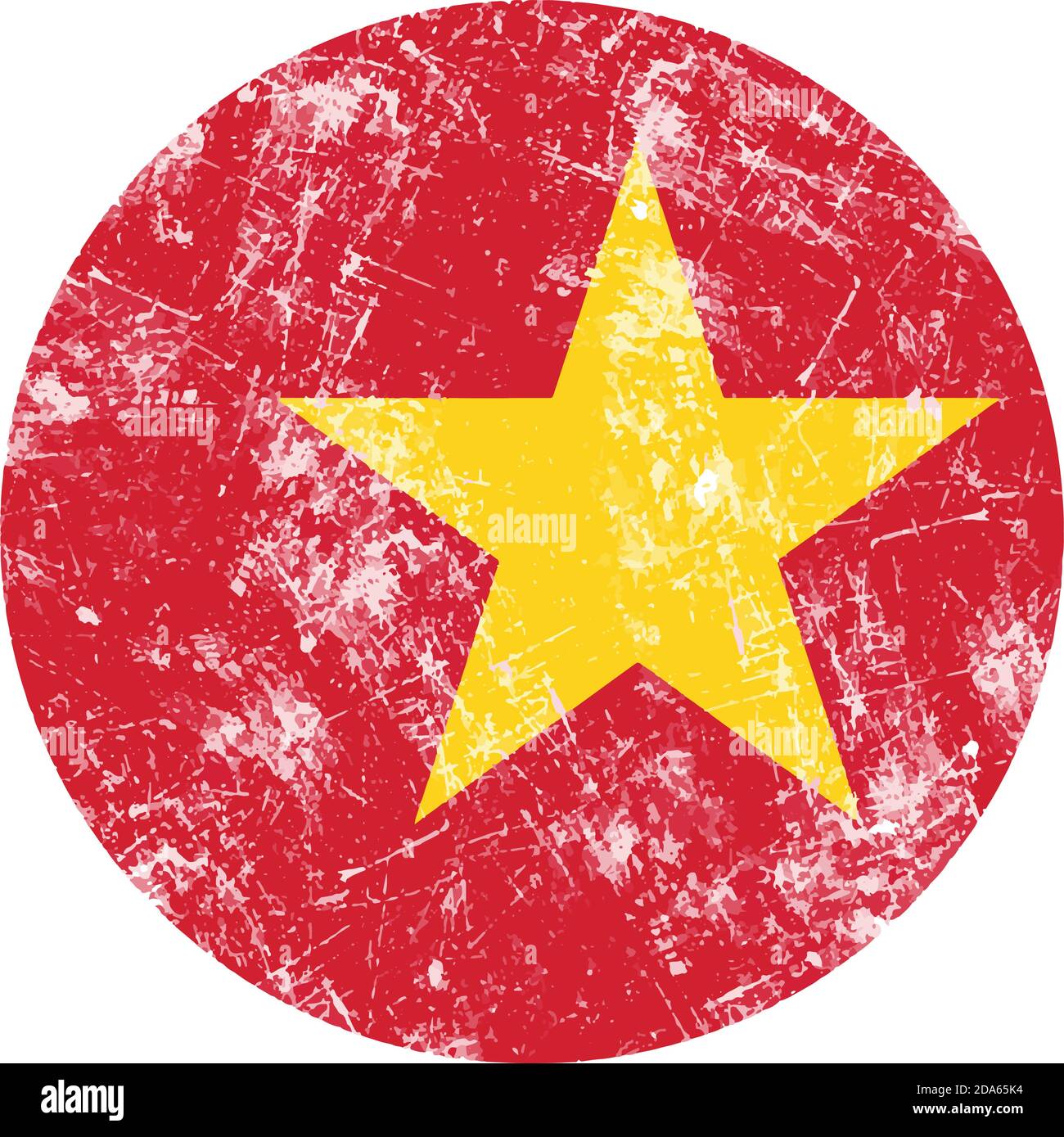 illustration vector grunge stamp round flag of vietnam country Stock ...