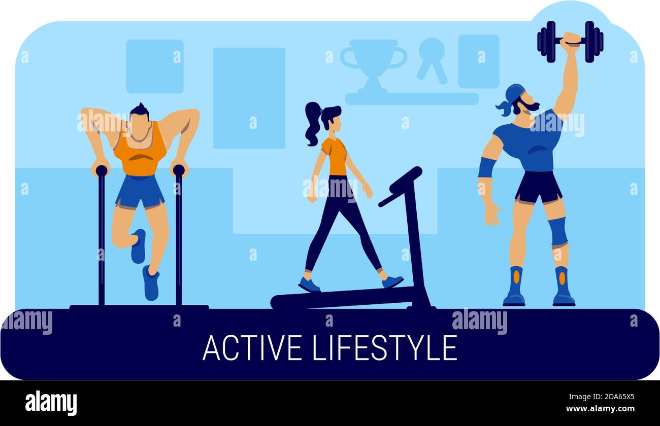 Active lifestyle banner flat vector template Stock Vector Image & Art ...