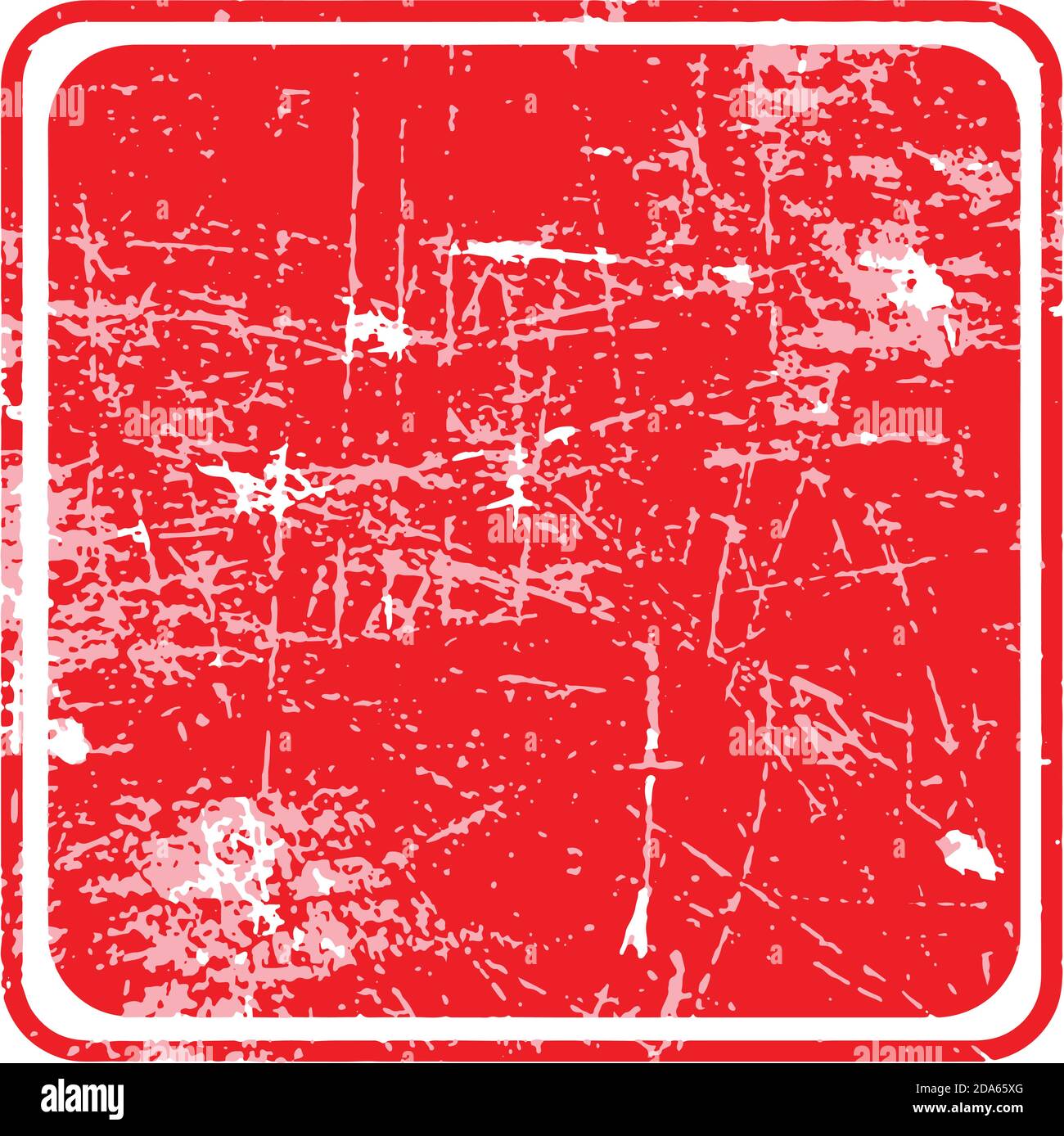 red square grunge stamp with blank siolated on white background Stock ...