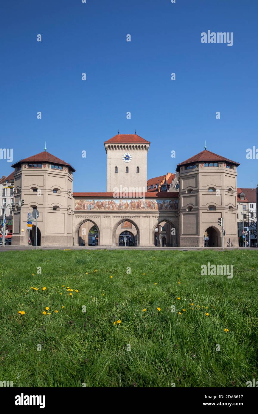 geography/travel, Germany, Bavaria, Munich, Isartor (city gate) of the ...