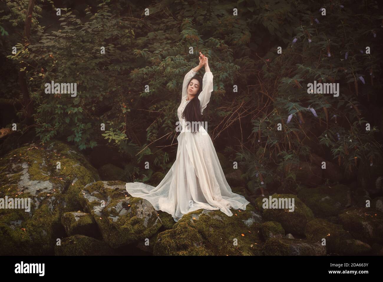 Woman nymph in magic hi-res stock photography and images - Alamy