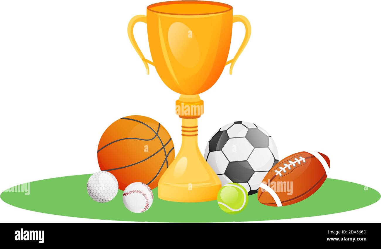 Championship trophy flat concept vector illustration Stock Vector Image ...