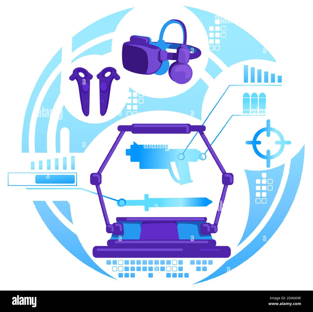 Vr gaming banner virtual Cut Out Stock Images & Pictures - Alamy