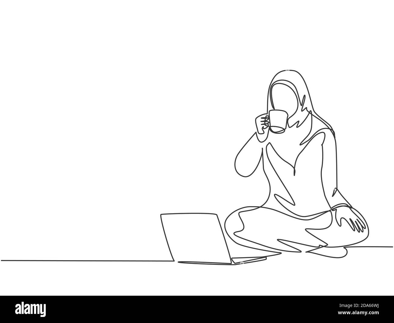 Arabic person drinking coffee Cut Out Stock Images & Pictures - Alamy