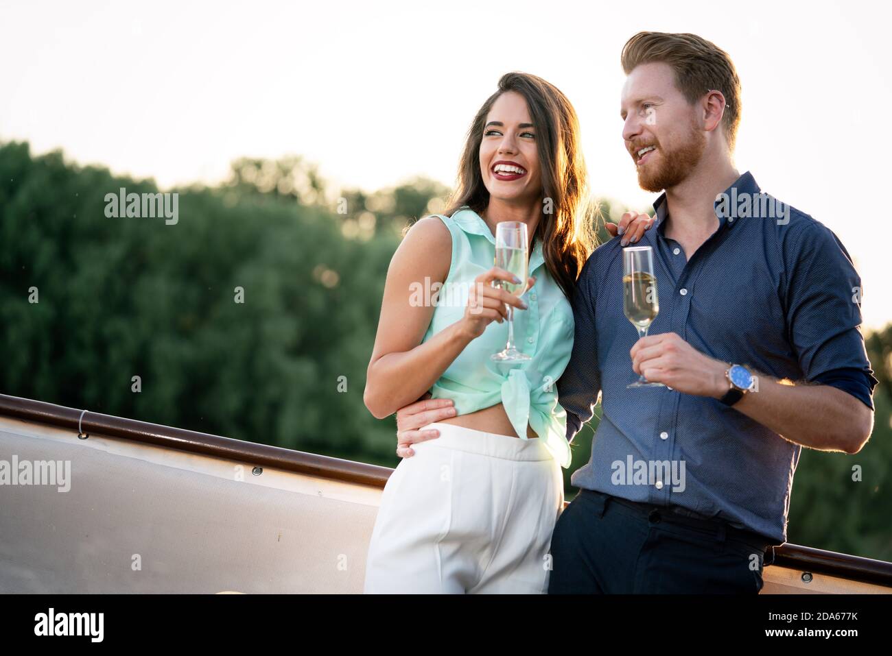 Romantic happy couples dancing and drinking at party Stock Photo - Alamy