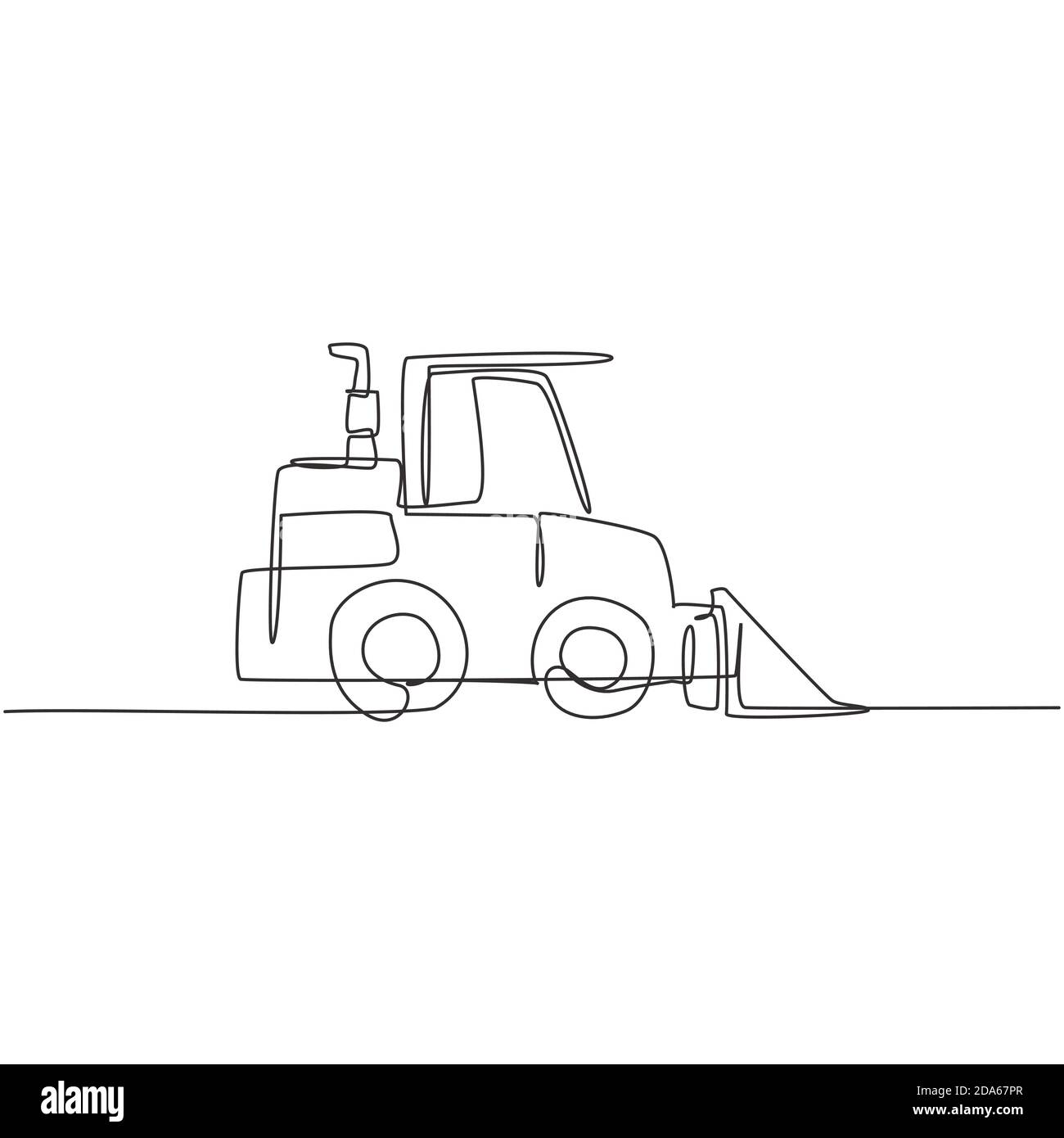 Simple Bulldozer Drawing