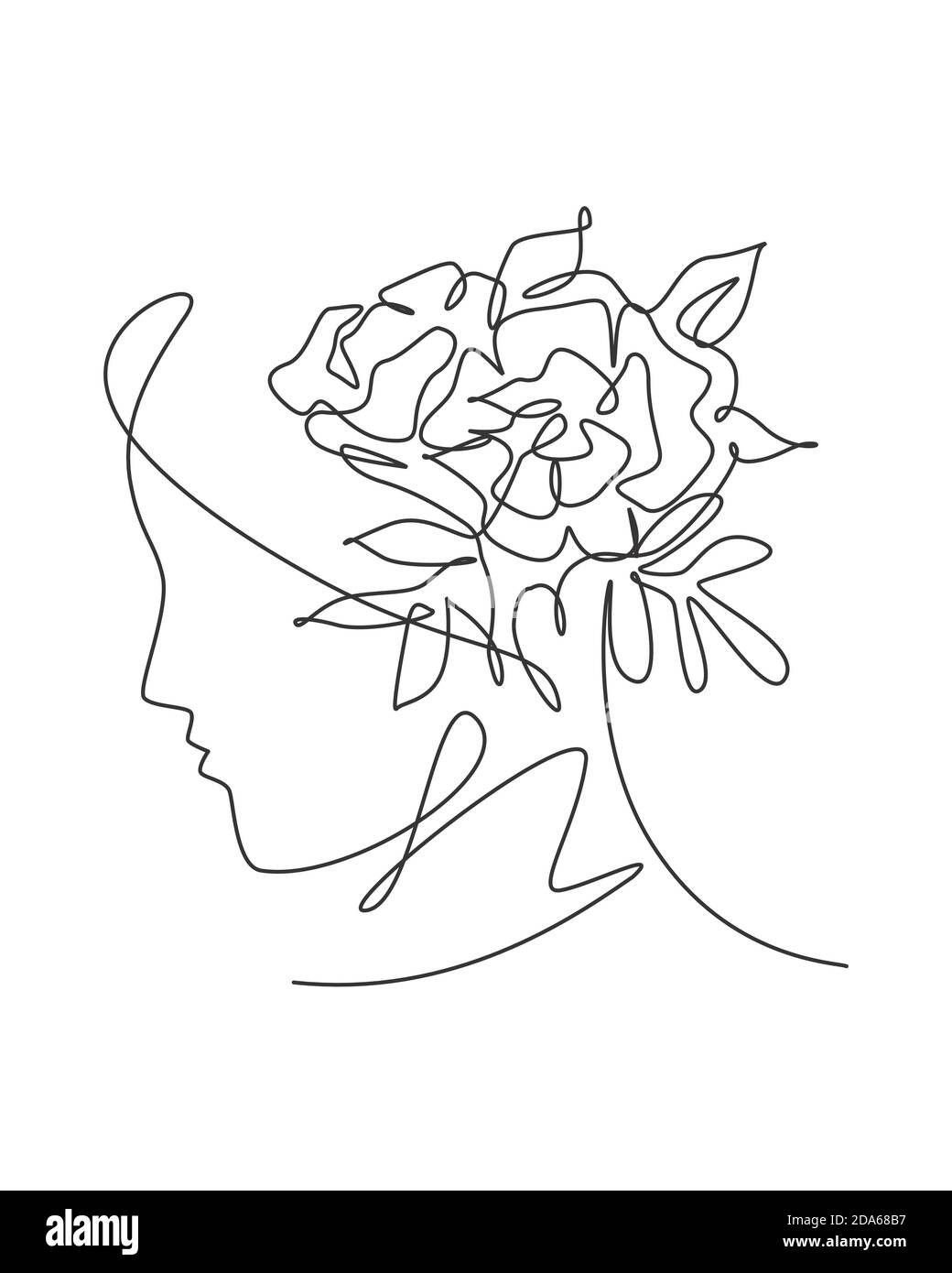Continuous Line Contour Portrait