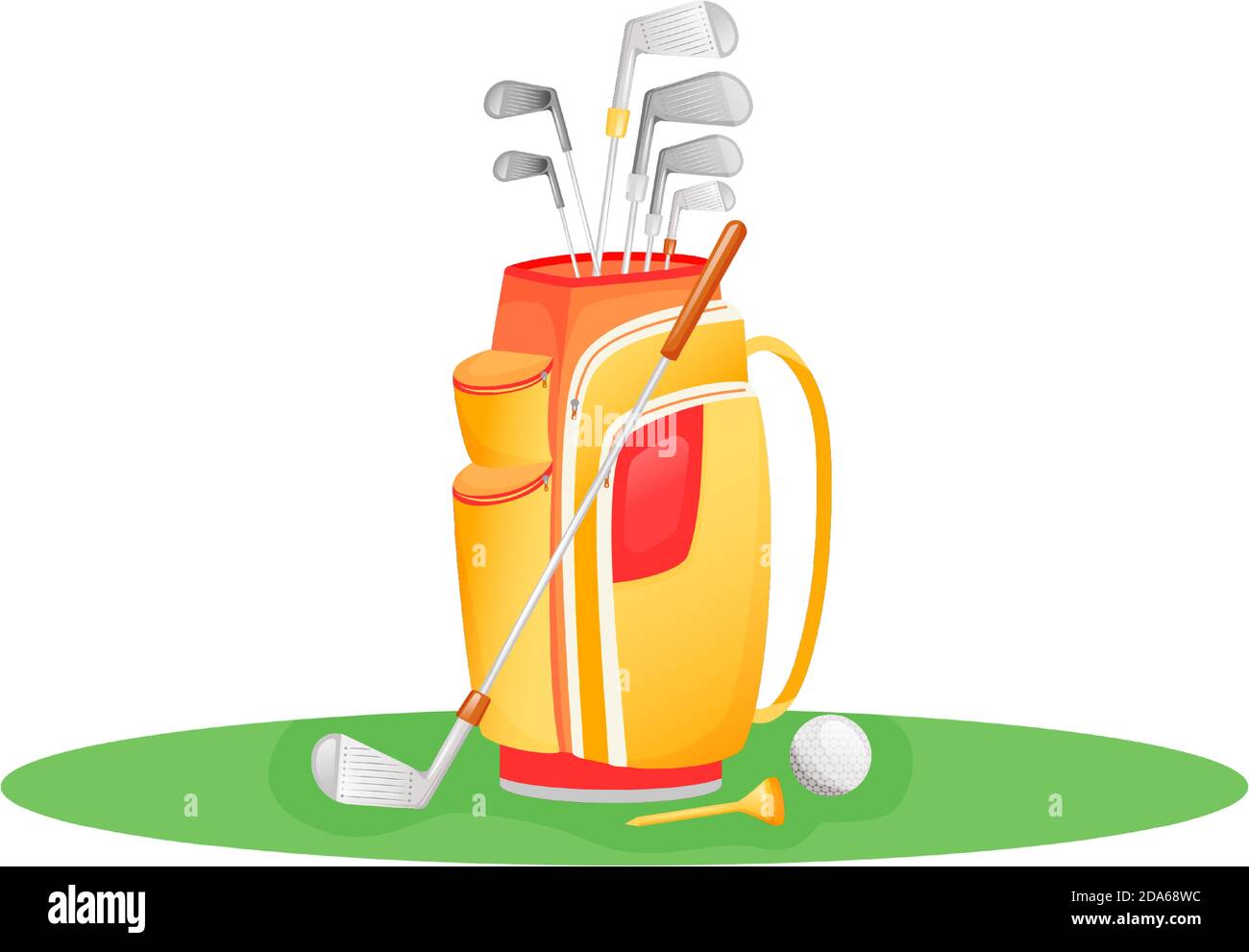 Golf game flat concept vector illustration Stock Vector Image & Art - Alamy