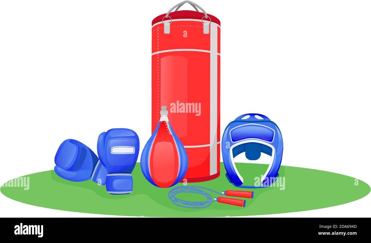 Boxing center flat concept vector illustration Stock Vector Image & Art ...