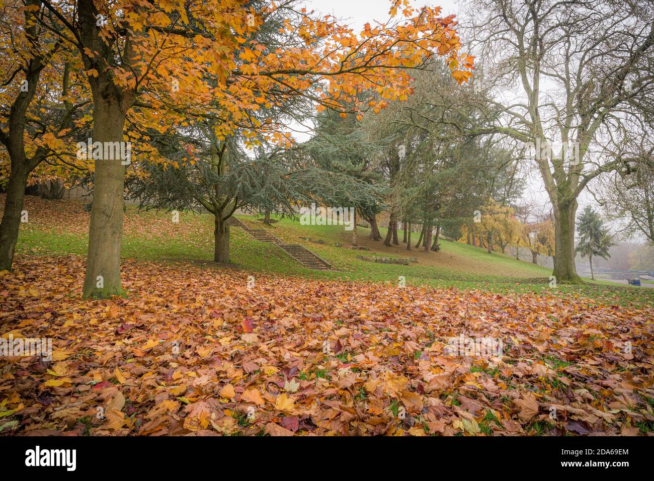 Autumn at Lister Park in Bradford, West Yorkshire, UK Stock Photo - Alamy