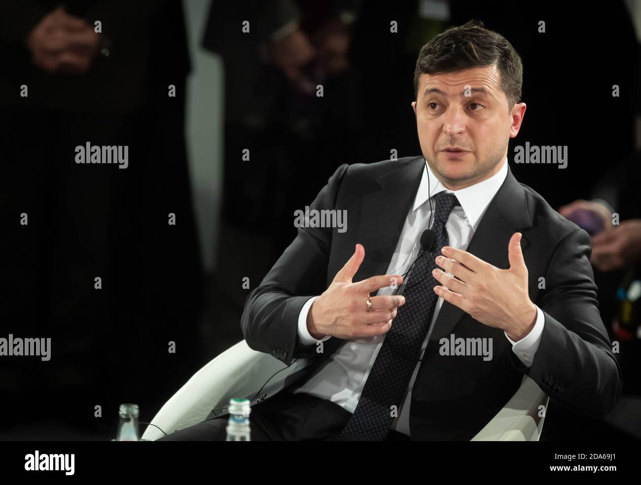 MUNICH, GERMANY - 15 Feb 2020: President of Ukraine Volodymyr Zelensky ...