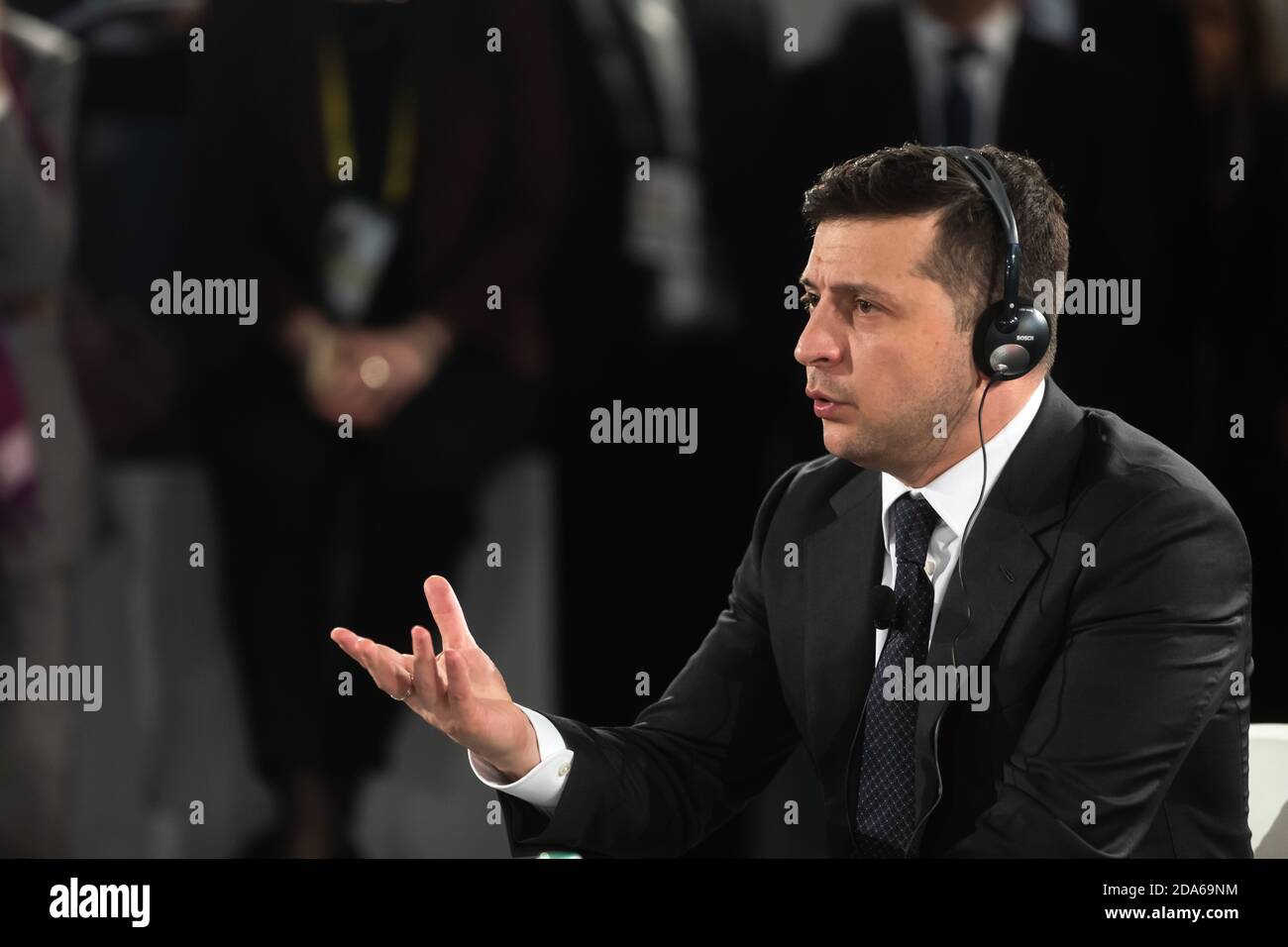 MUNICH, GERMANY - 15 Feb 2020: President of Ukraine Volodymyr Zelensky ...