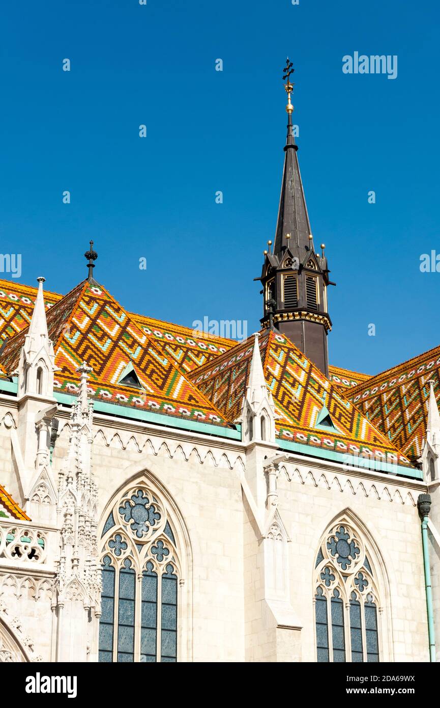 Matthias church, gothic folly, in Budapest Hungary Stock Photo - Alamy