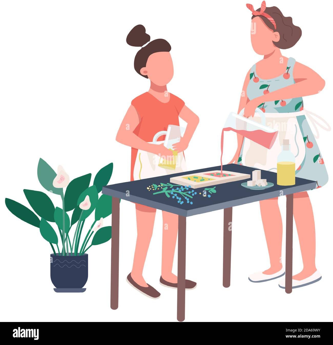 Soap making process Stock Vector Images - Alamy