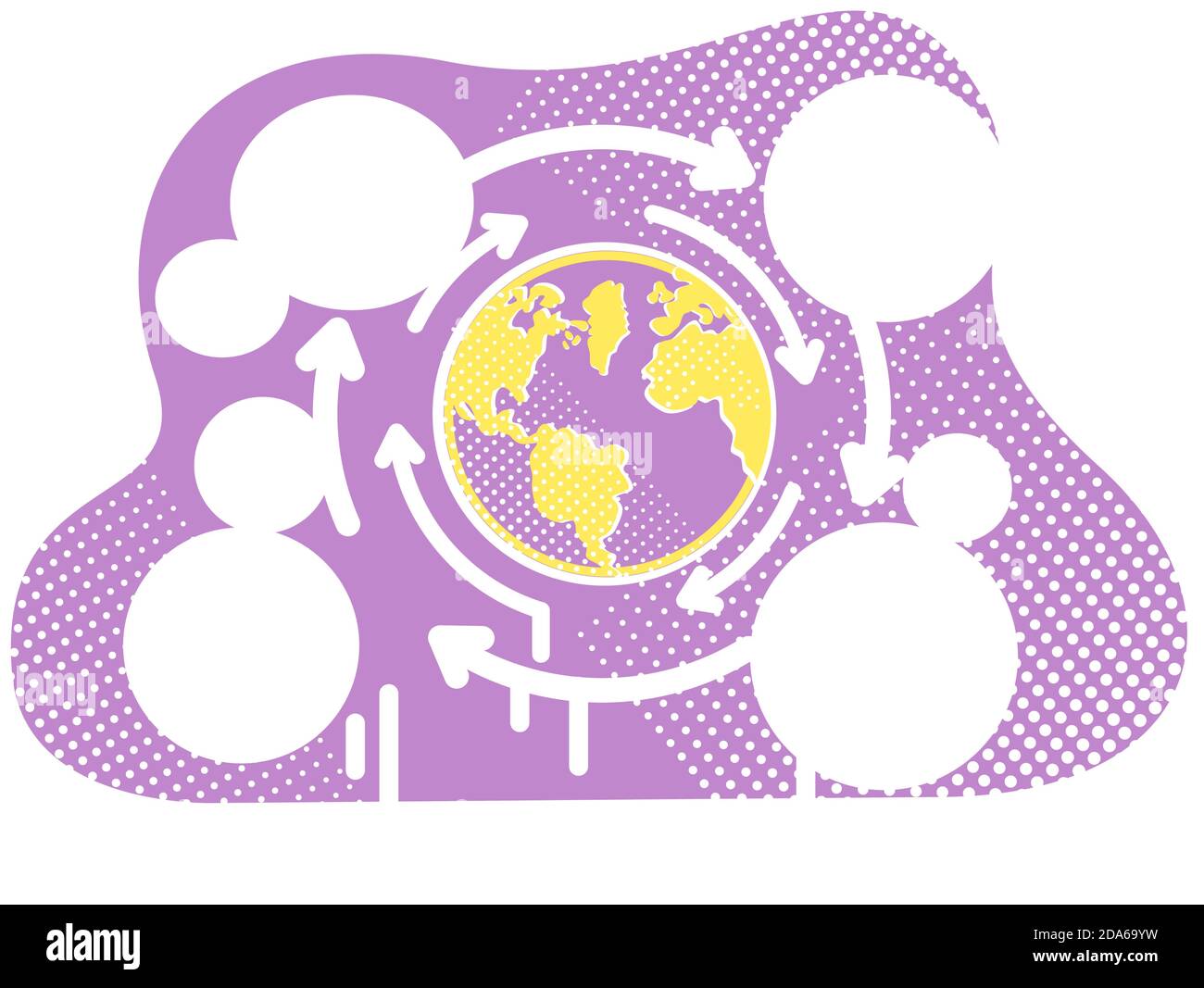 Globalization flat concept vector illustration Stock Vector Image & Art ...