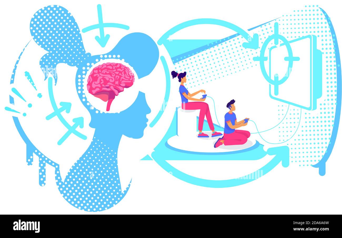 Visual perception of information flat concept vector illustration Stock ...