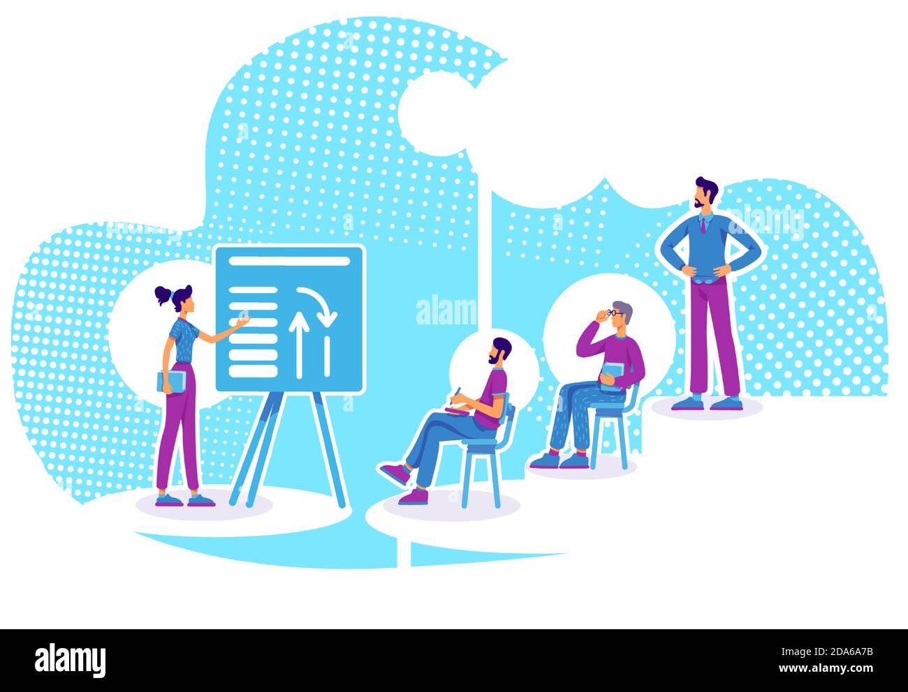 Business coaching flat concept vector illustration Stock Vector Image ...