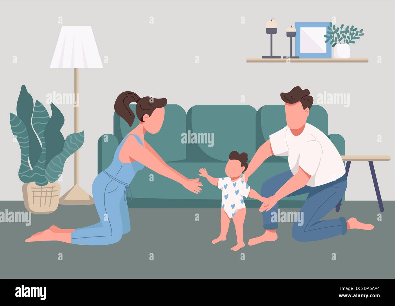 Happy moments at home Stock Vector Images - Alamy