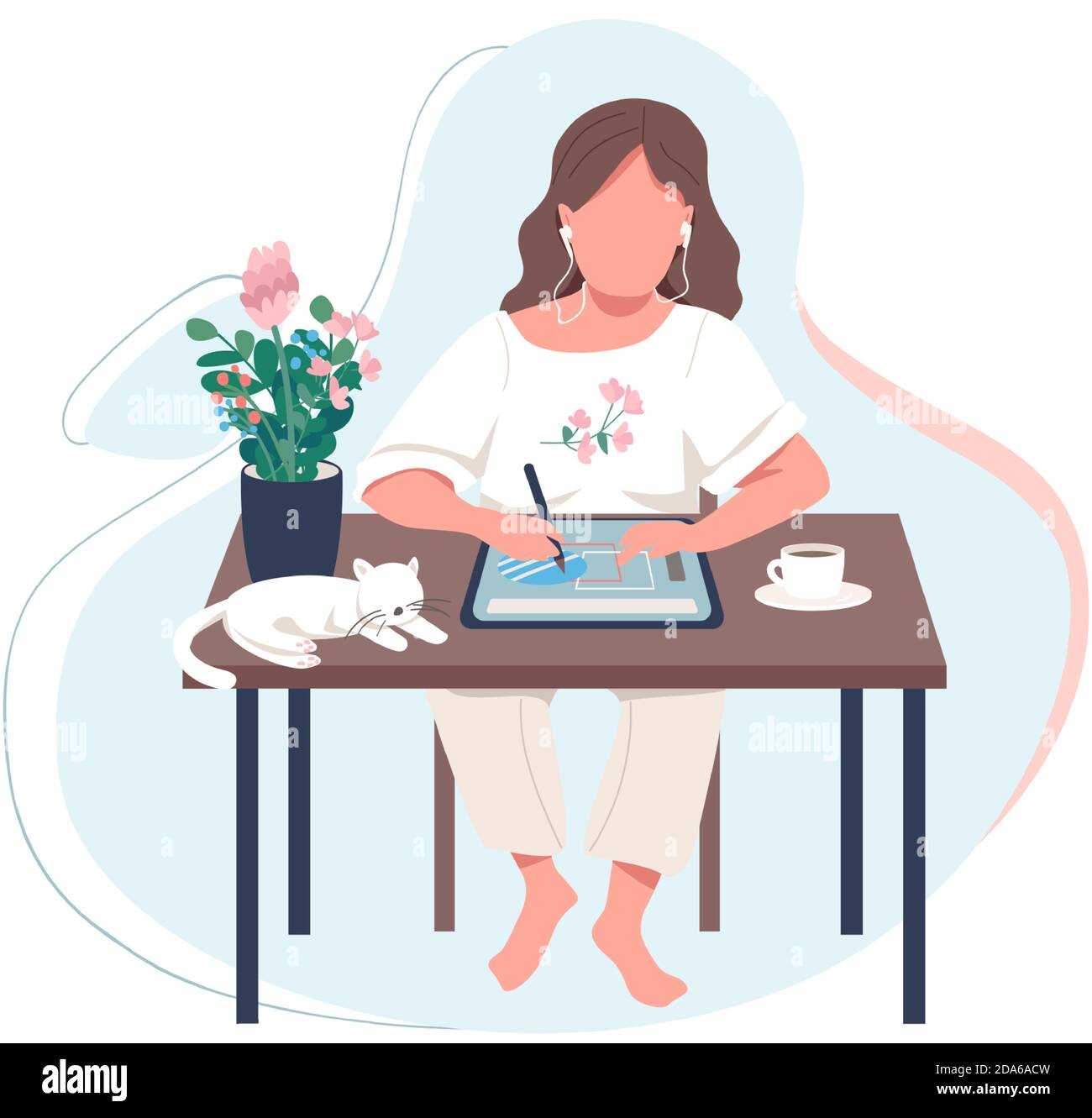 Female designer flat color vector faceless character Stock Vector Image ... Female designer flat color vector faceless character Stock Vector Image ...