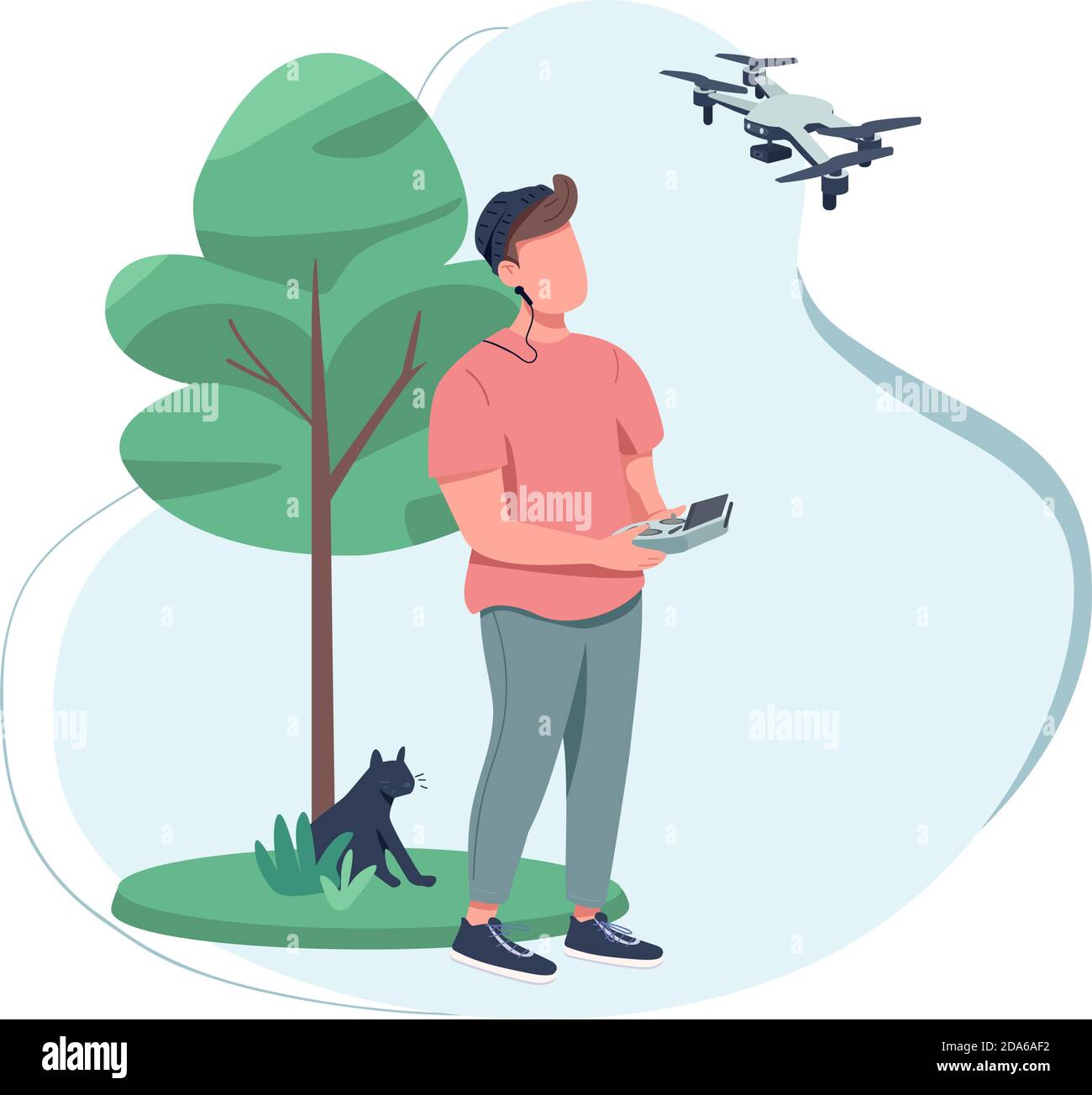 Content creator flat color vector faceless character Stock Vector Image ...