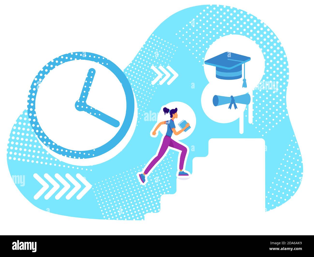 Accelerated learning program flat concept vector illustration Stock ...