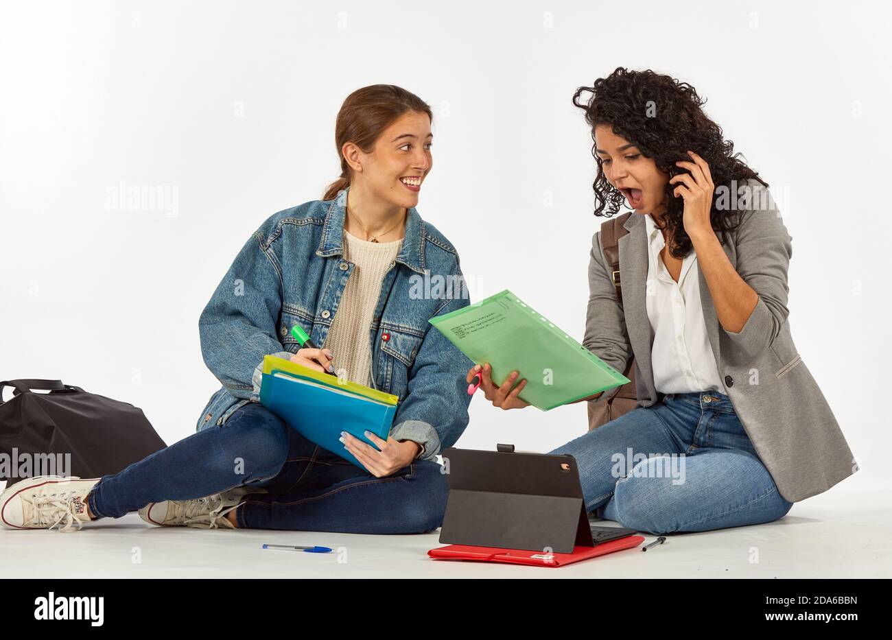 College students working and studying as a team Stock Photo - Alamy