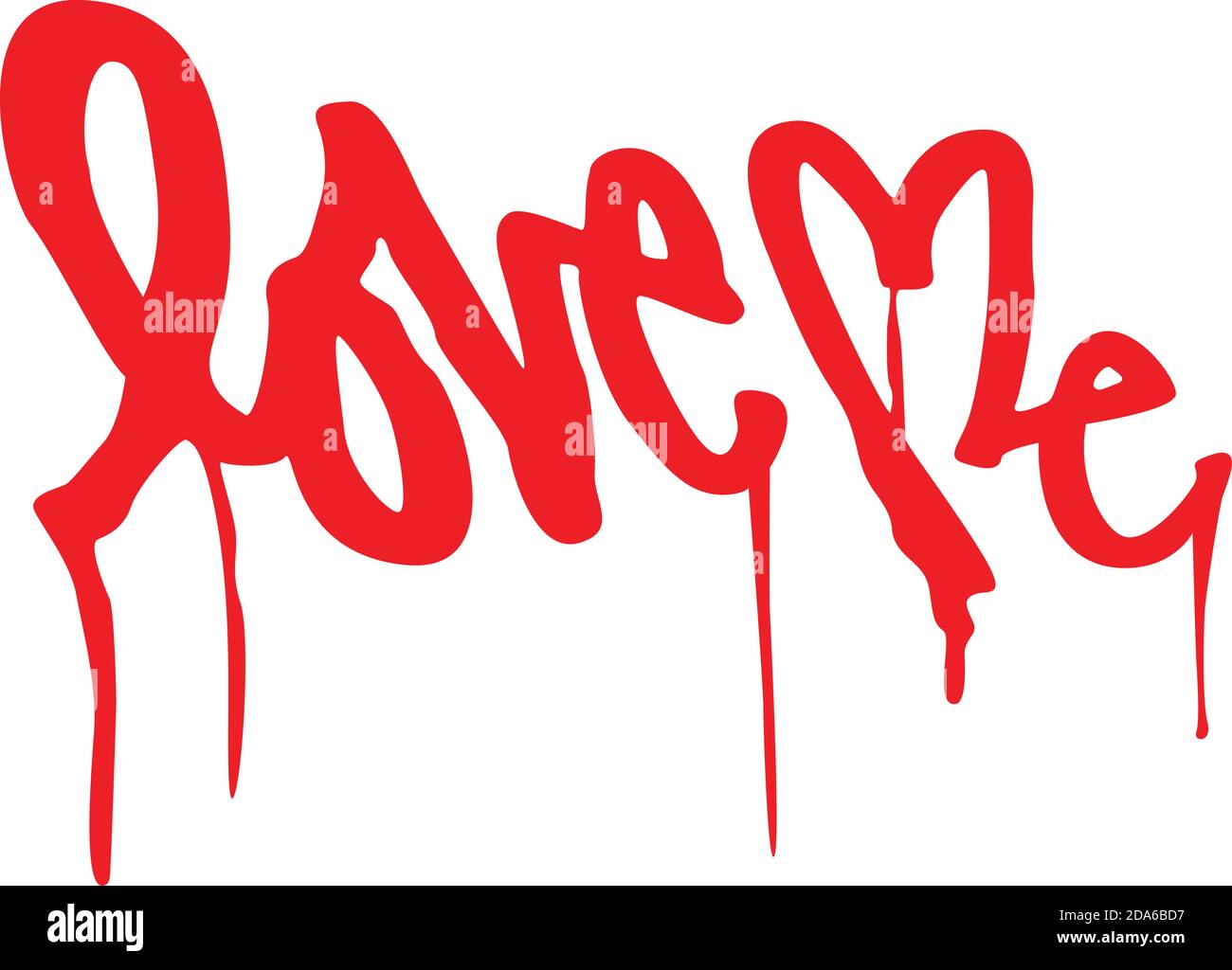 Love me text written in graffiti style. Illustration vector art ...