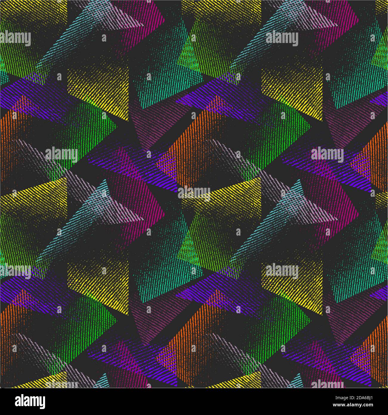 Abstract seamless chaotic pattern with urban geometric elements. Grunge ...