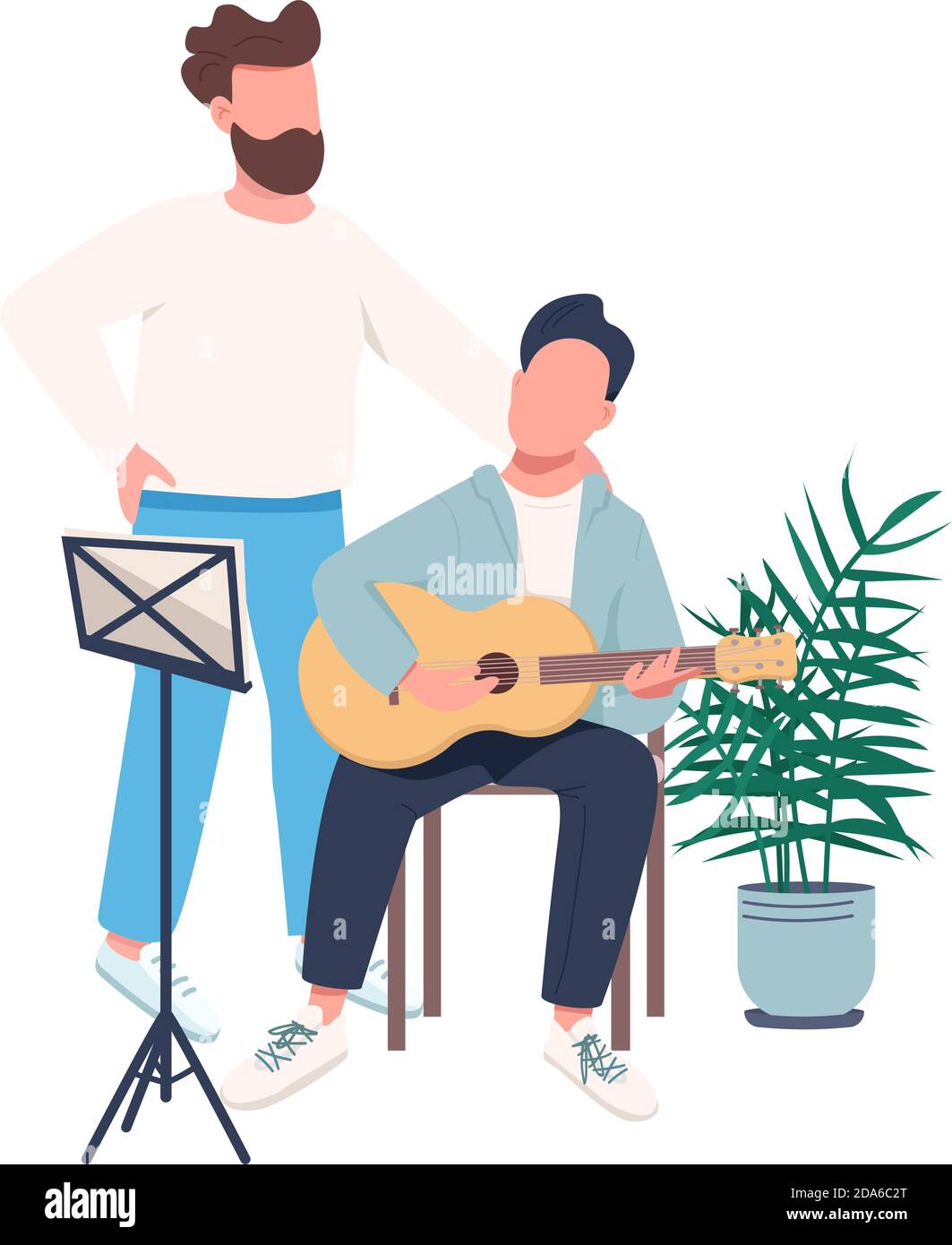 Teach guitar Stock Vector Images - Alamy