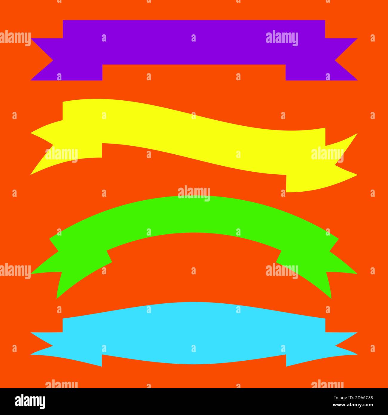 The banner icon. Colorful ribbon symbol. Flat Vector illustration Stock ...