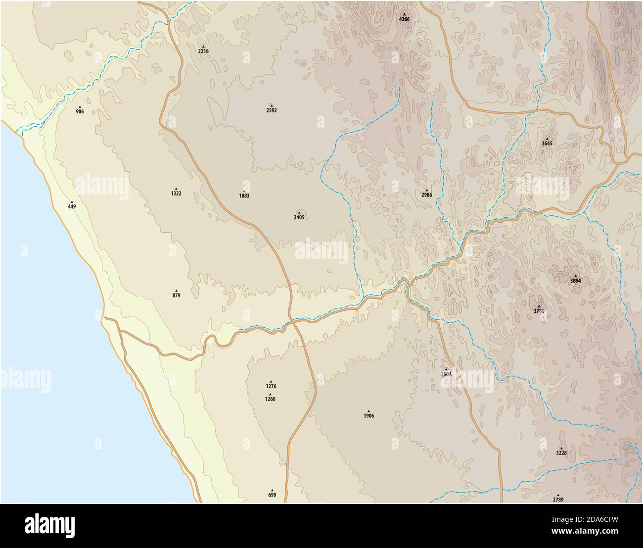 Topographic map grid relief Cut Out Stock Images & Pictures - Alamy