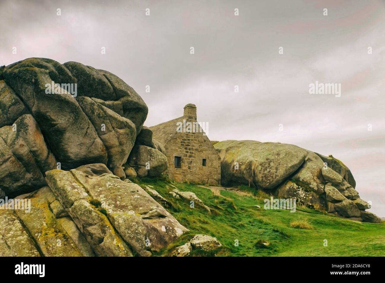 rustic house between rocks II, brittany-france Stock Photo - Alamy