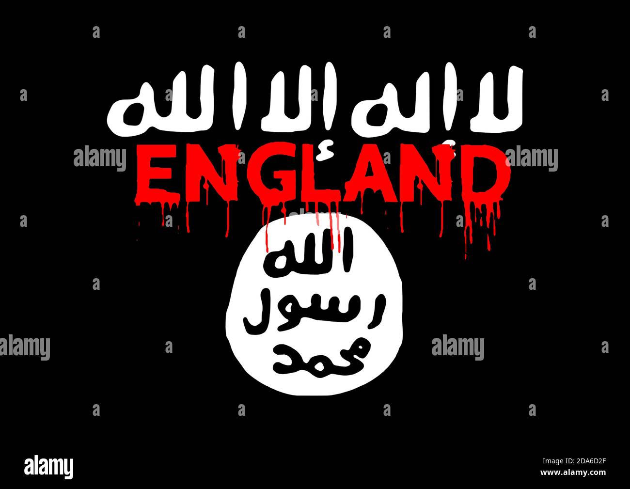 Flag of ISIS, target England Stock Photo - Alamy