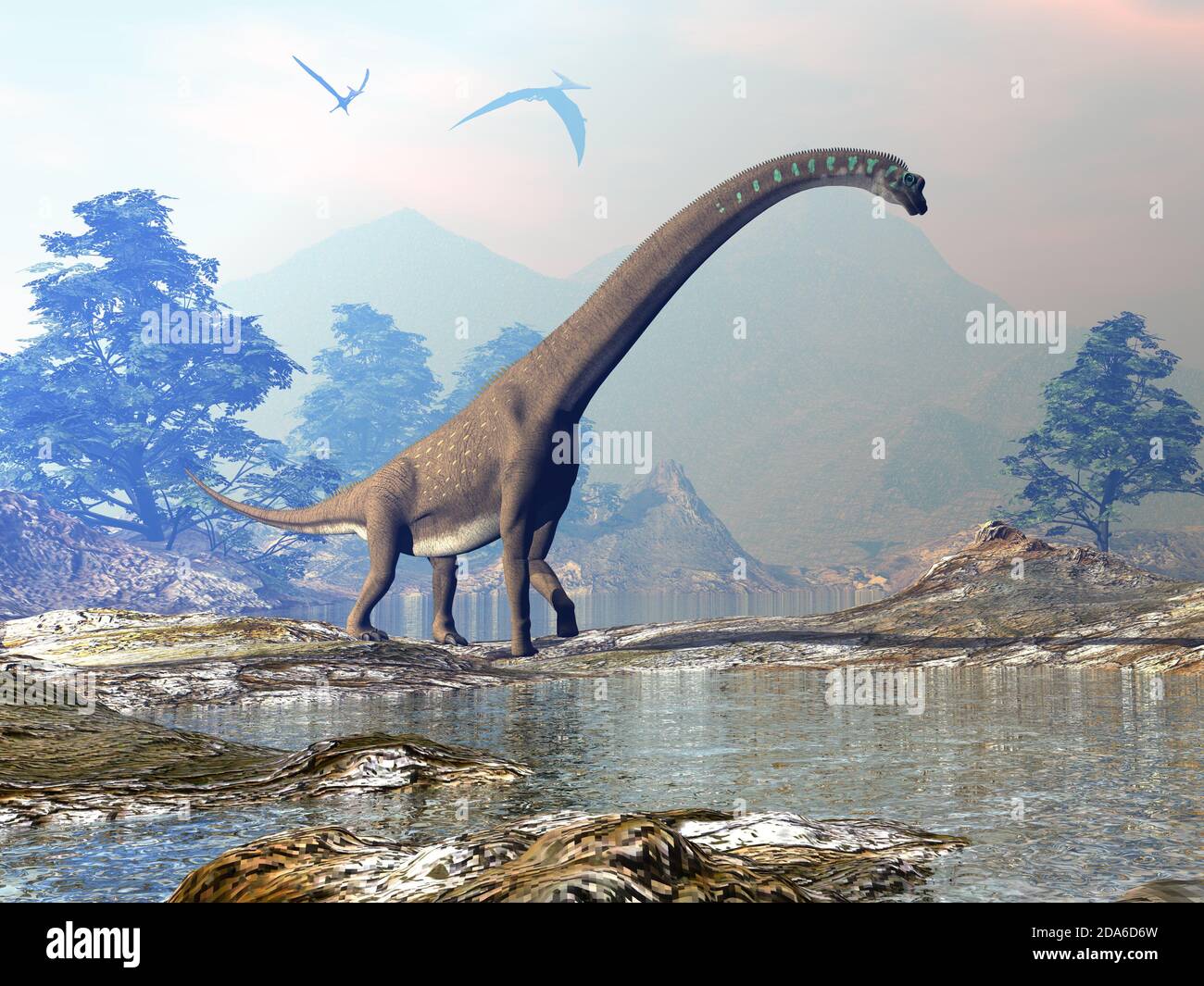 Giraffatitan dinosaur - 3D render Stock Photo - Alamy