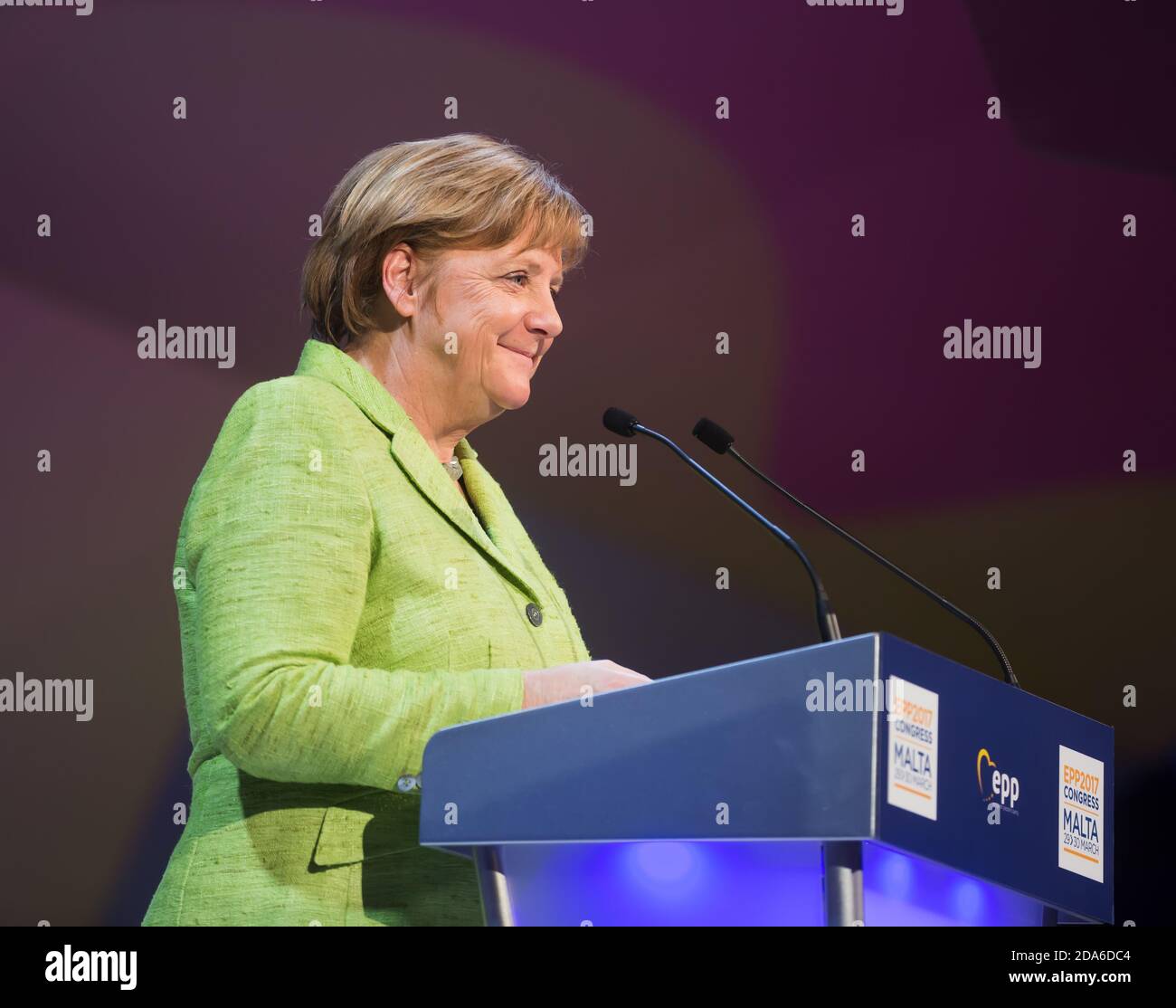 Angela merkel smiling portrait hi-res stock photography and images - Alamy
