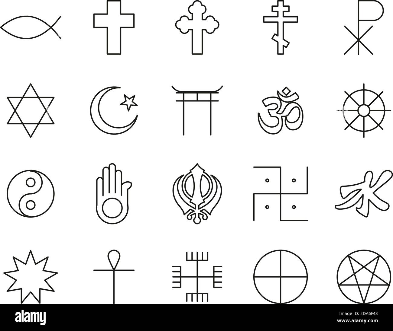 Judaism thin black line Cut Out Stock Images & Pictures - Alamy