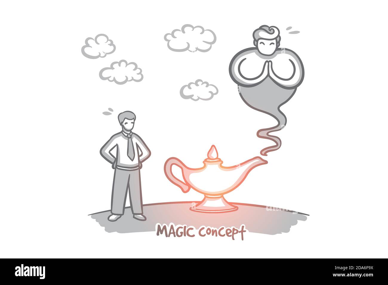 Magic concept. Hand drawn isolated vector Stock Vector Image & Art - Alamy