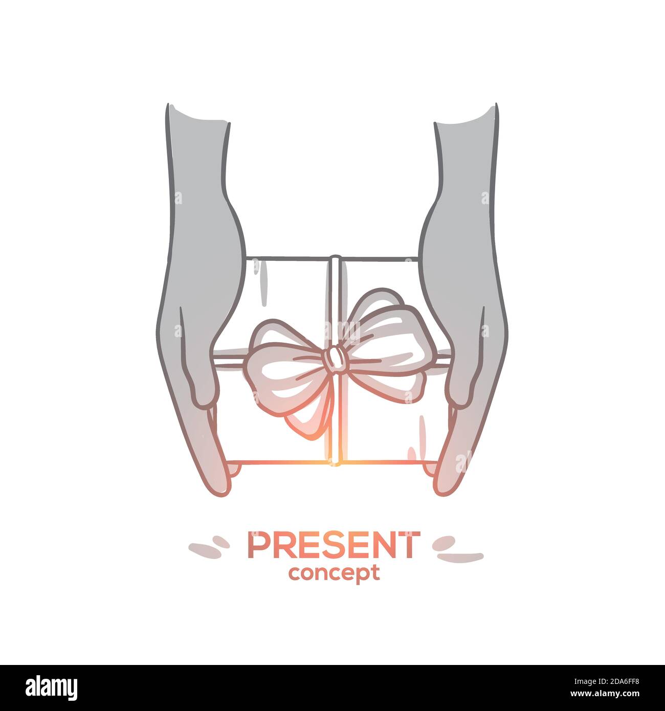 Present concept. Hand drawn isolated vector Stock Vector Image & Art ...