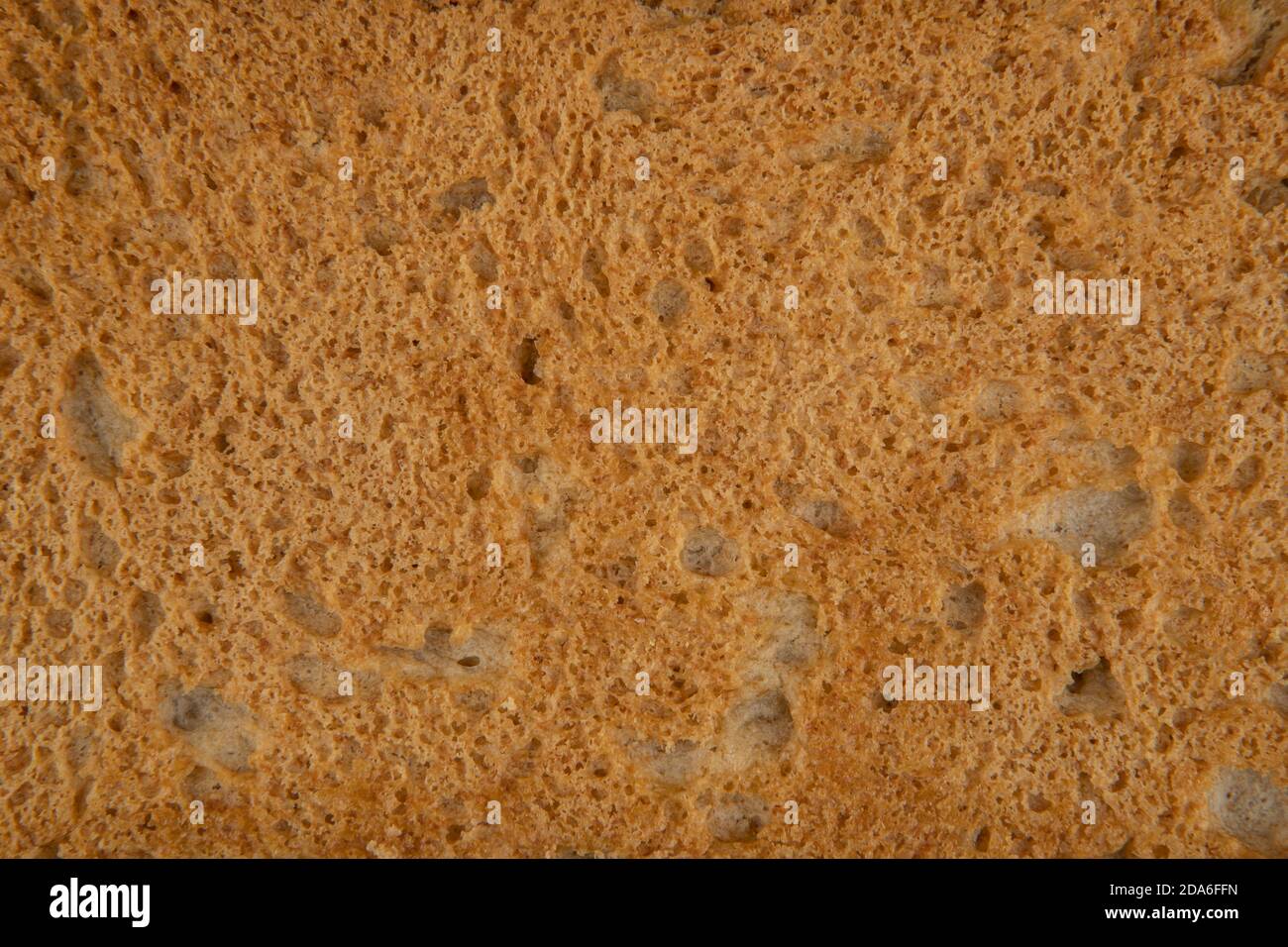 The texture of a slice of bread - top view and a close-up of a piece of ...