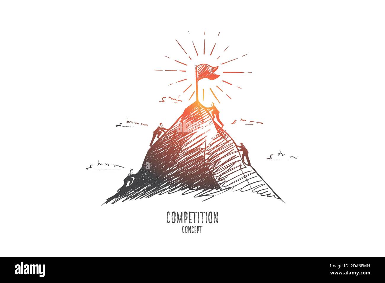 Competition concept. Hand drawn isolated vector Stock Vector Image ...