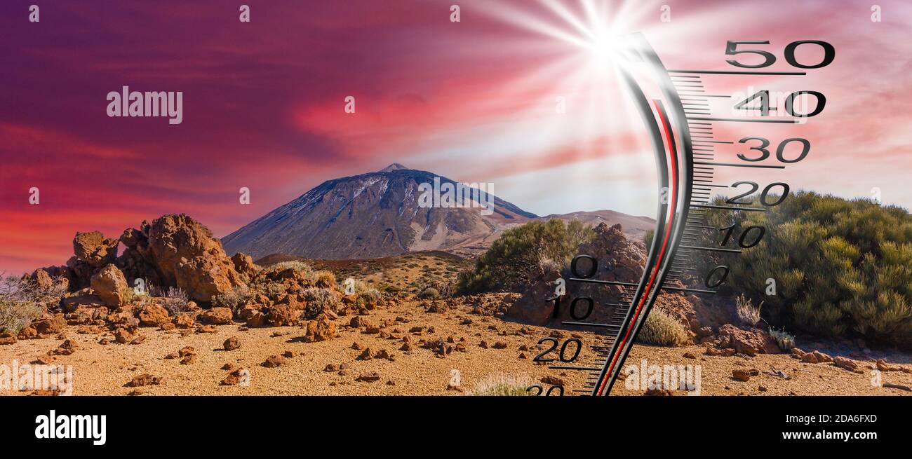 Summer thermometer on beach and free space for your decoration Stock ...