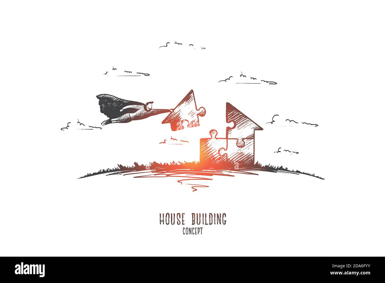 Unfinished property Stock Vector Images - Alamy