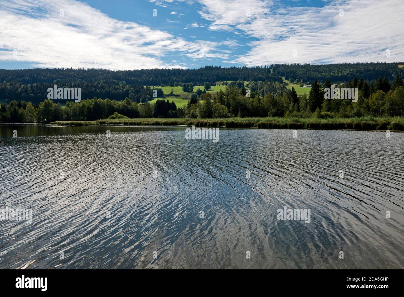 Switzerland, Vaud, Waadt, Vallée de Joux, Parc Jura vaudois, Lac de ...