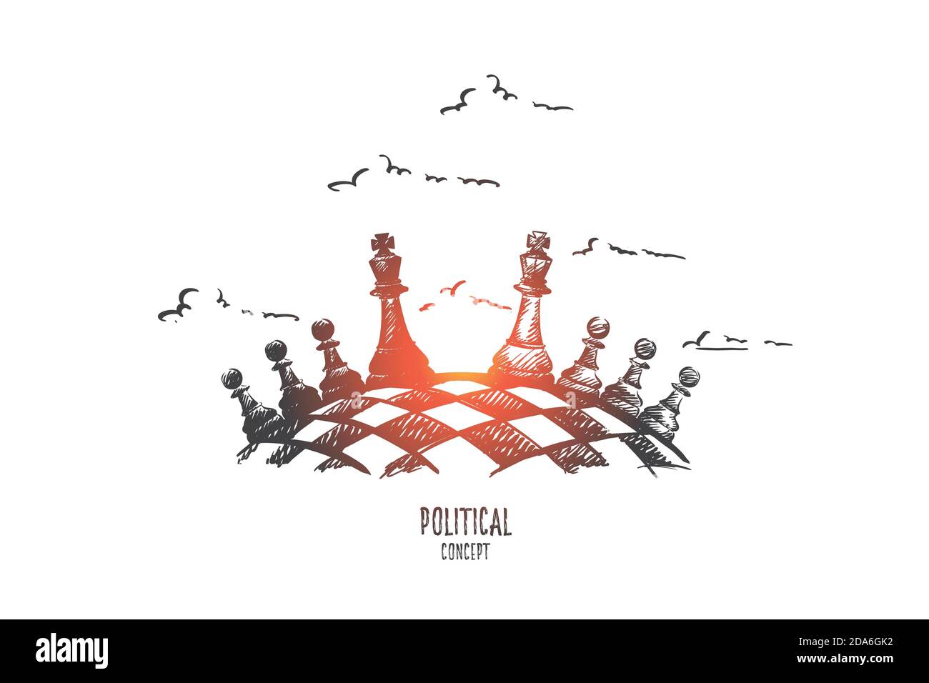 Political concept. Hand drawn isolated vector Stock Vector Image & Art ...